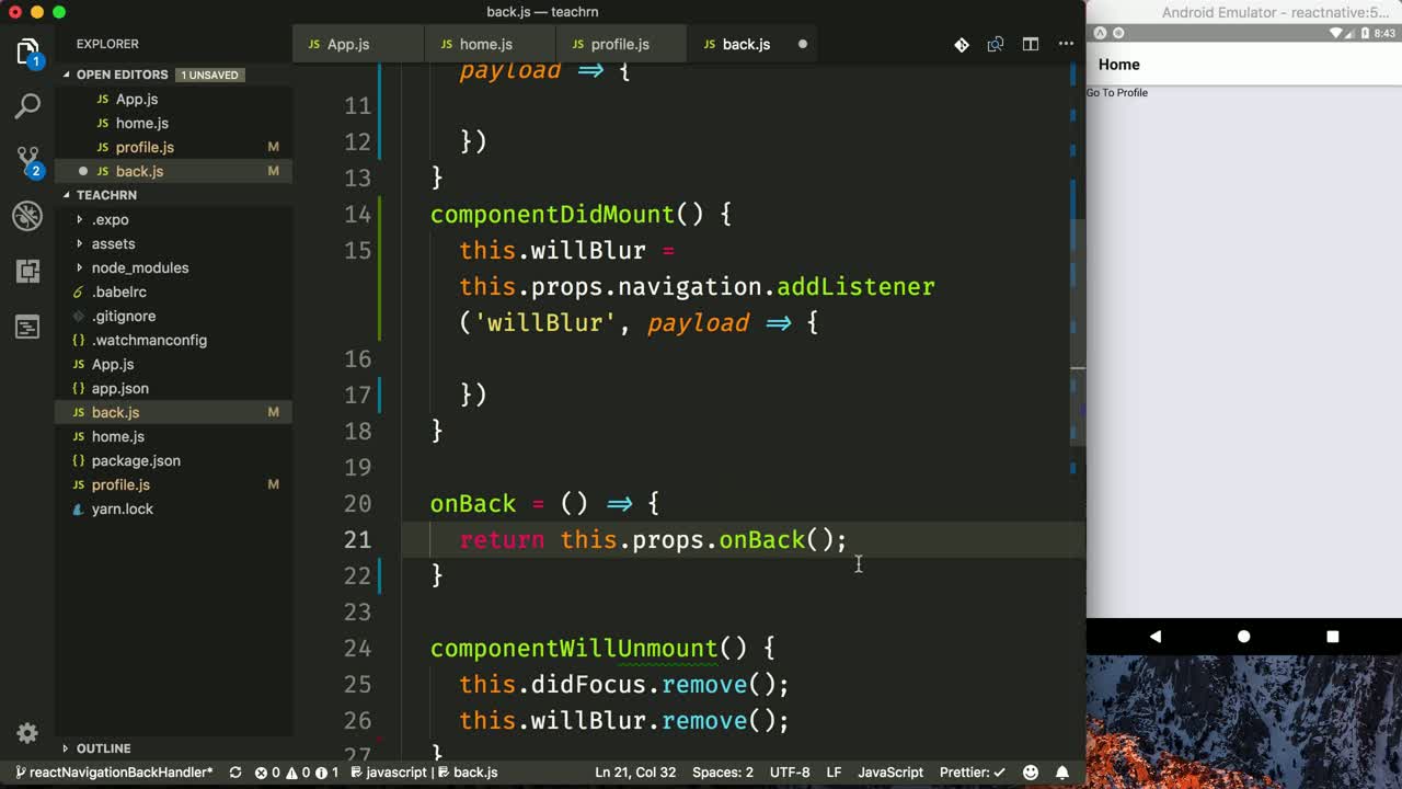 Back Button Code